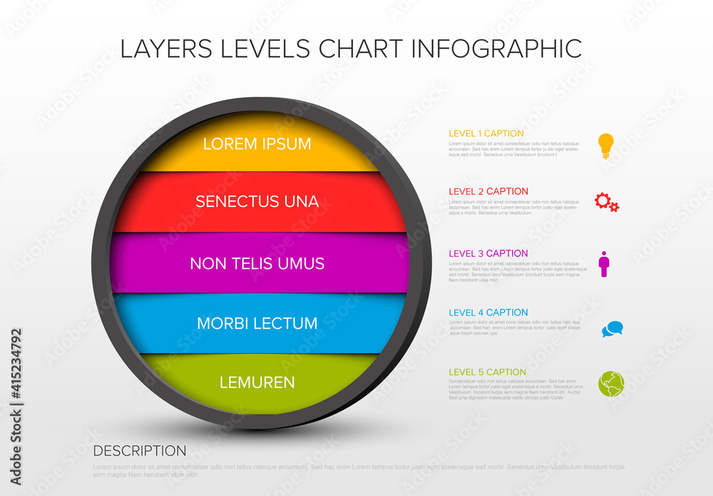 Layers Levels Infographic Layout Stock Template | Adobe Stock