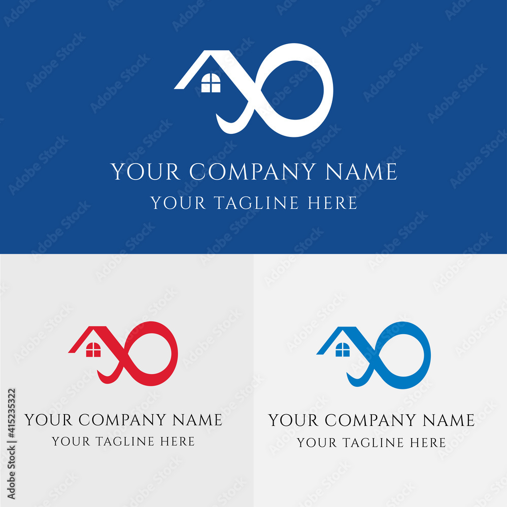 Infinity home logo vector, Infinity real estate logo vector for company ...