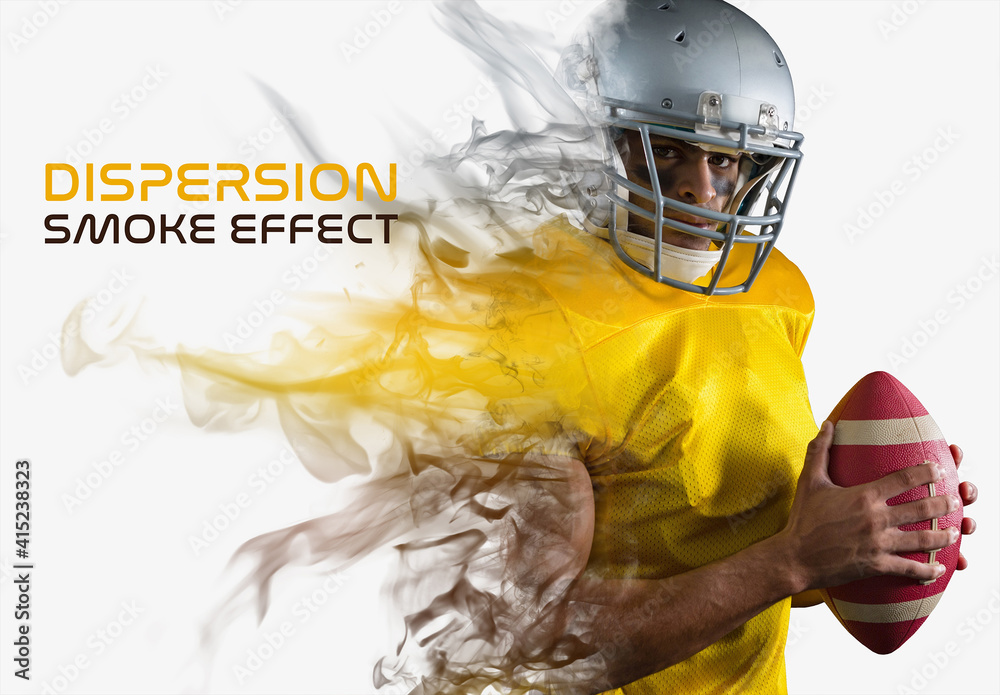 Smoke Dispersion Photo Effect Mockup Stock Template | Adobe Stock