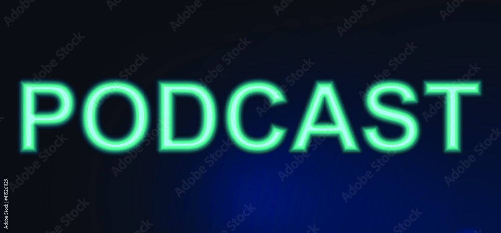 Podcast or recording studio background. Digital low poly wireframe of ...