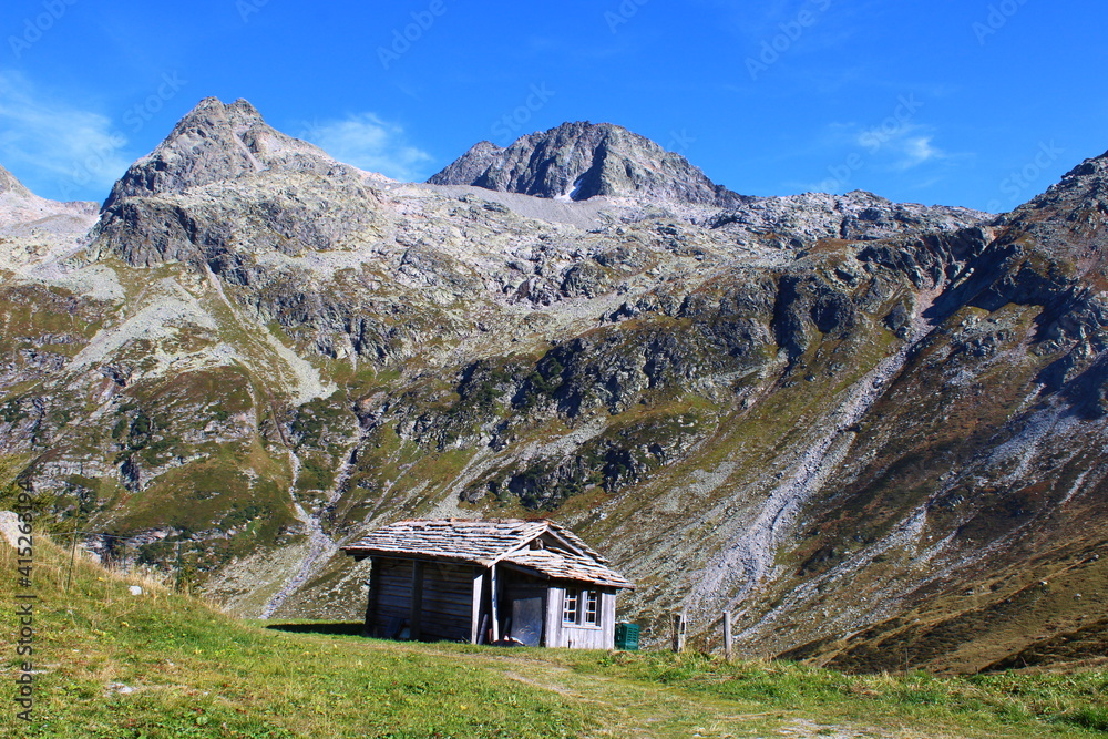Splügen Pass (Passo dello Spluga), Alpine mountain pass of the ...