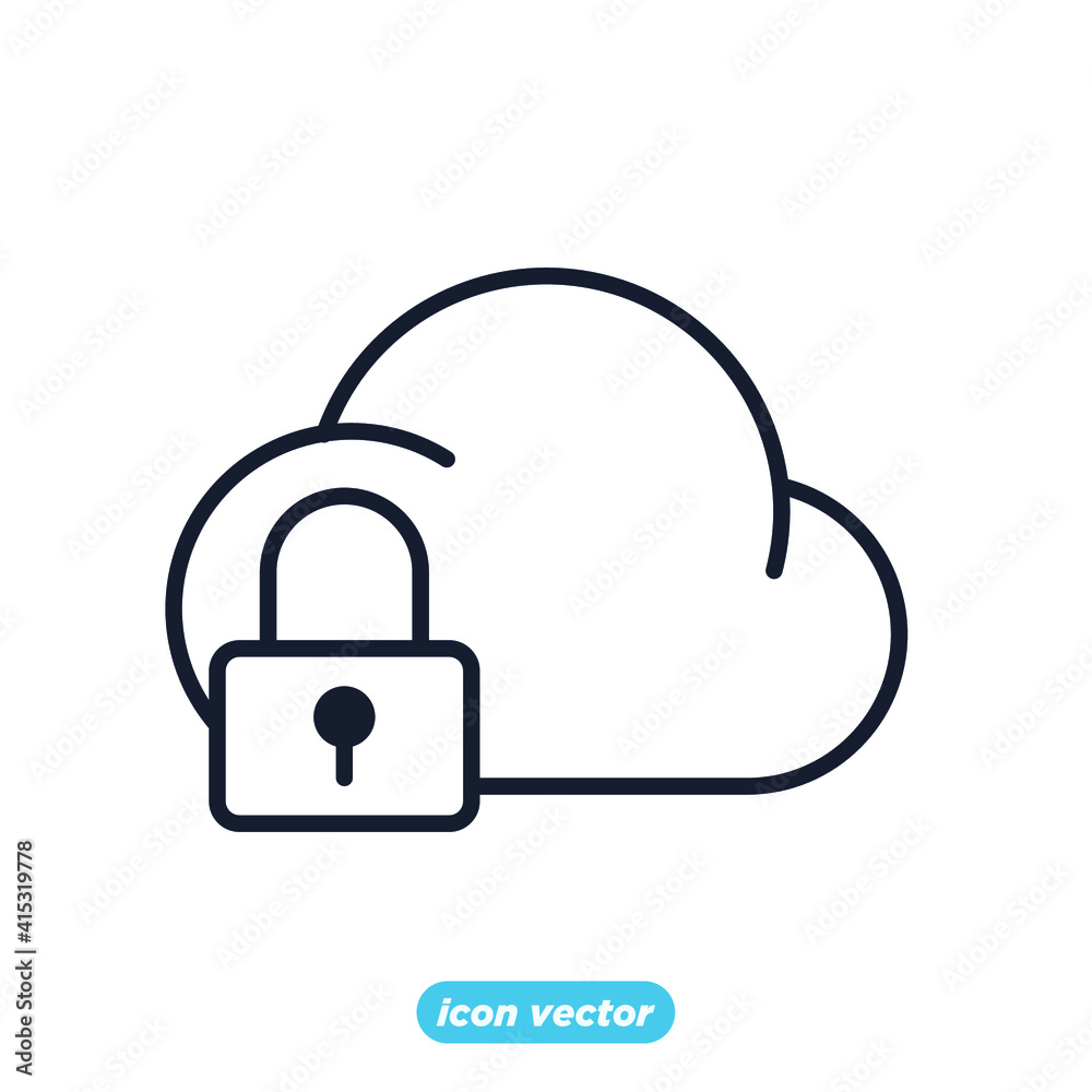 private cloud icon. Security symbol template for graphic and web design ...