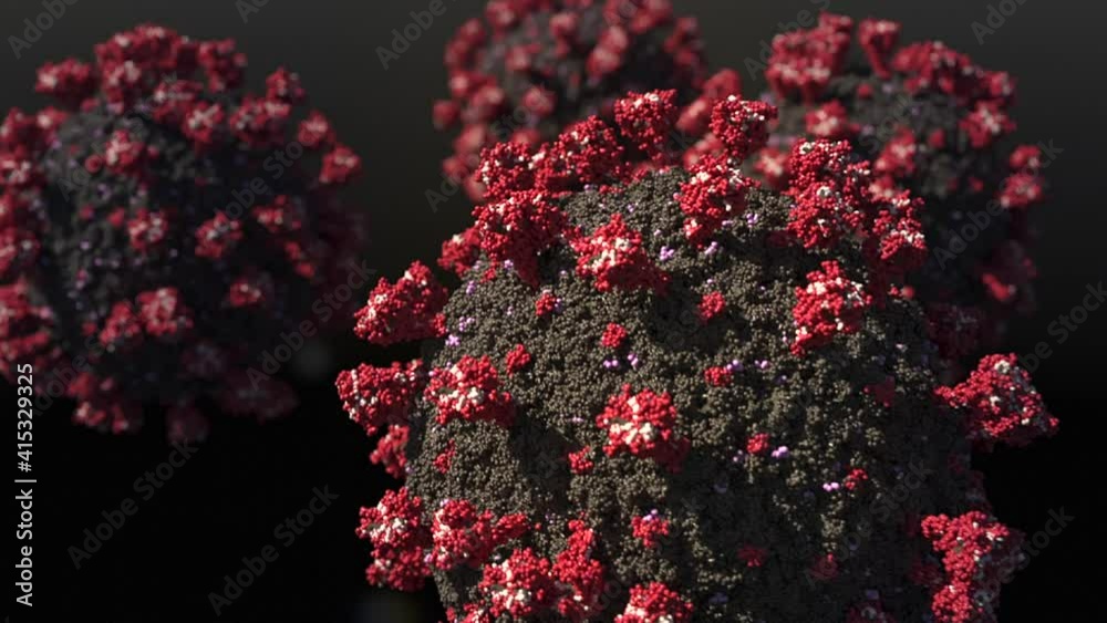 A realistic scientific model of the SARS-CoV-2 coronavirus virion. The ...