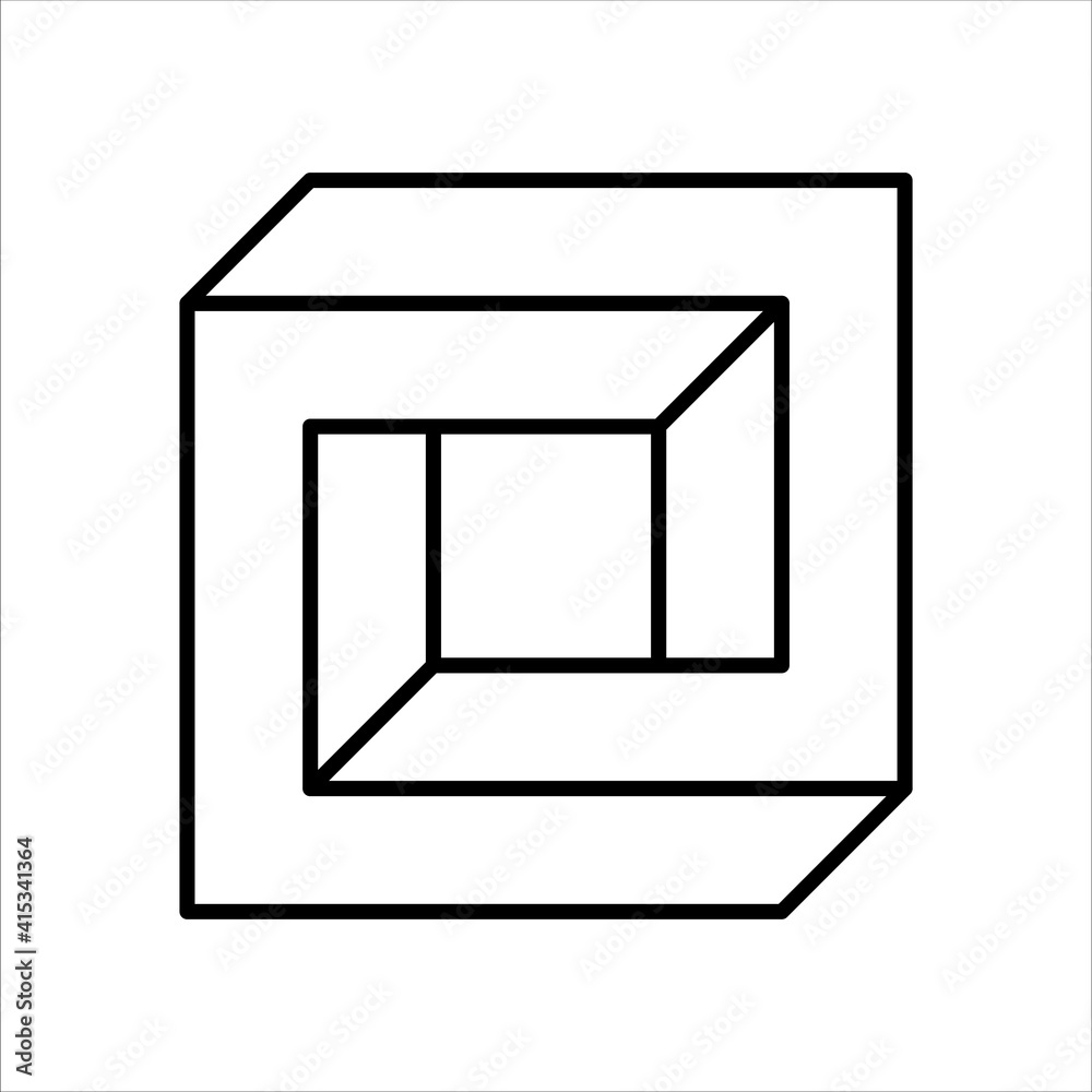 The Penrose Square. Isolated Vector Illustration Stock Vector | Adobe Stock