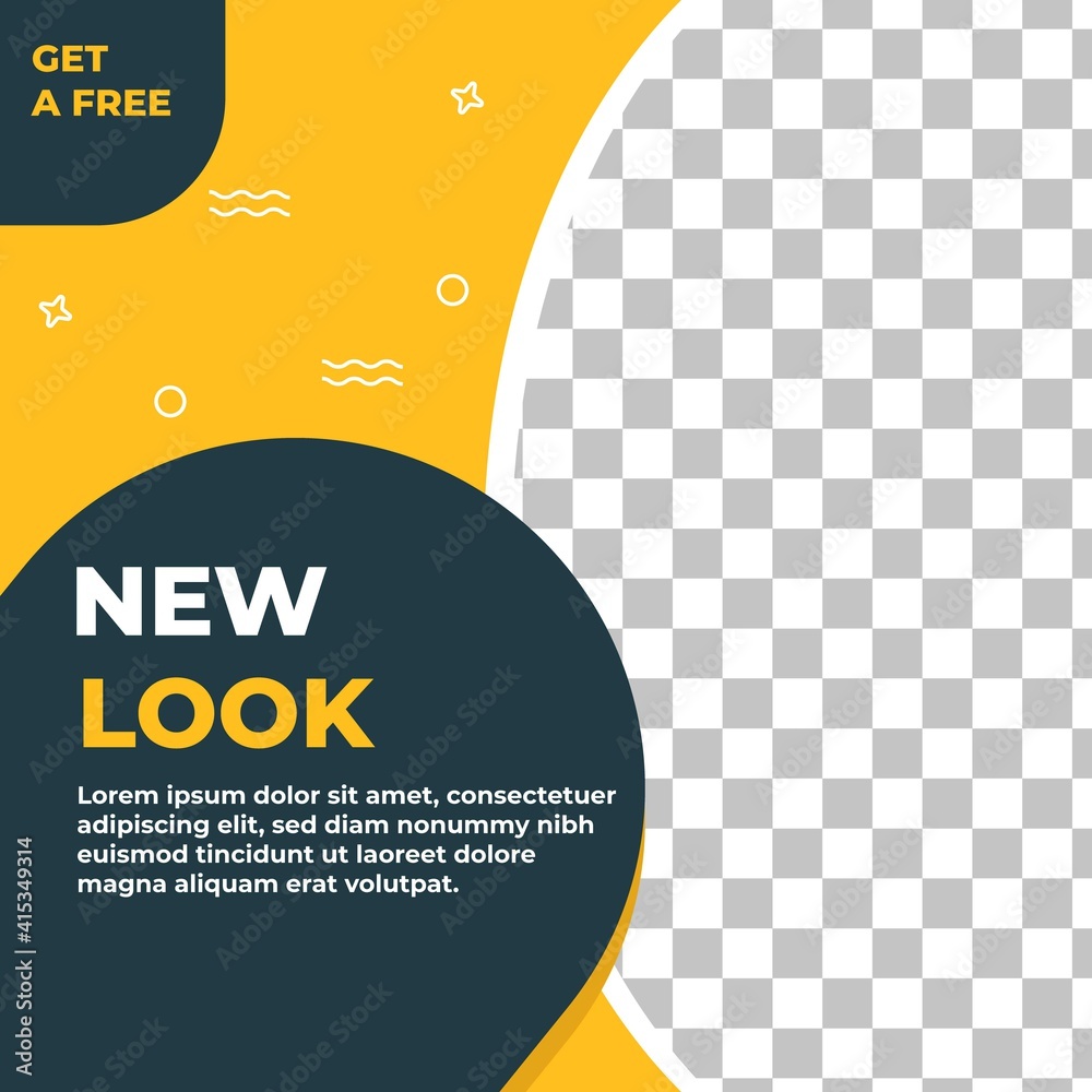 Editable banner template design. Social media post promotion with ...