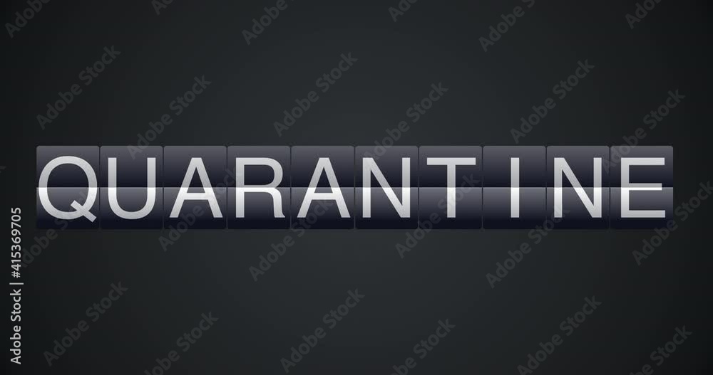 3D rendering word split-flap or solari display board with the text ...