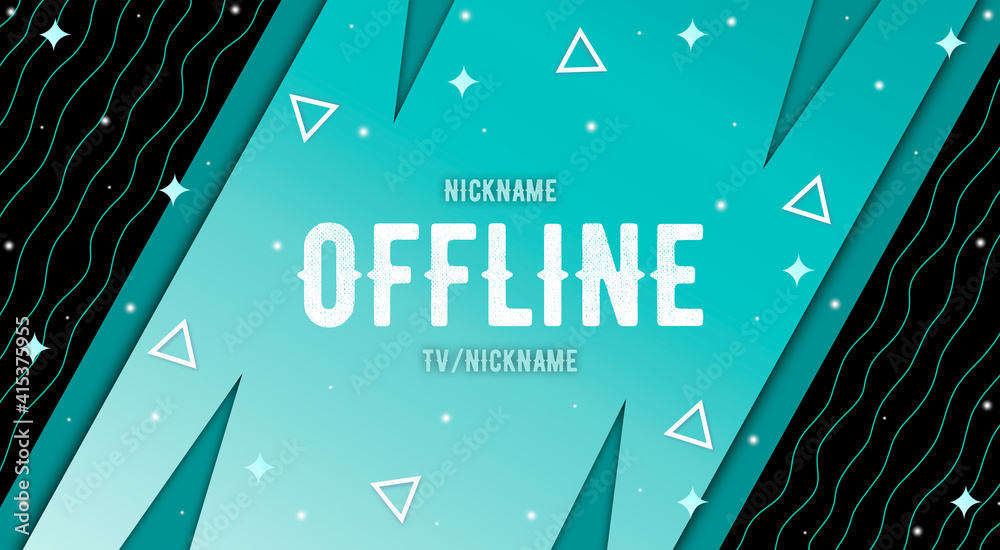 Obraz w ramie Currently offline twitch overlay cute background 16:9 for ...