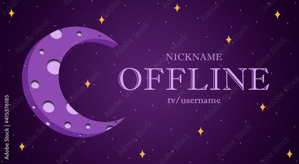 Currently offline twitch overlay cute background 16:9 for stream ...