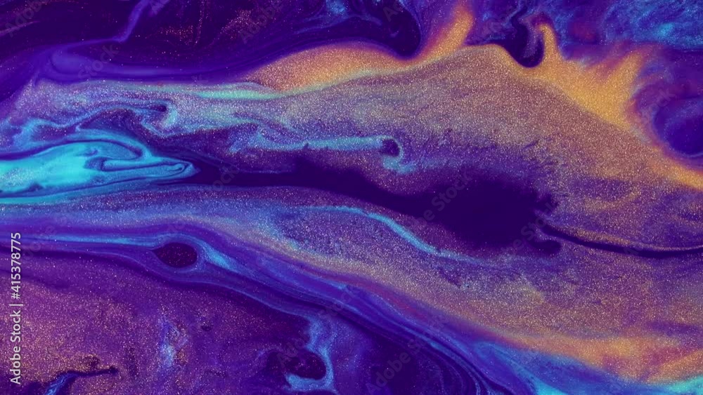 Fluid art drawing footage, trendy acrylic texture with flowing effect ...