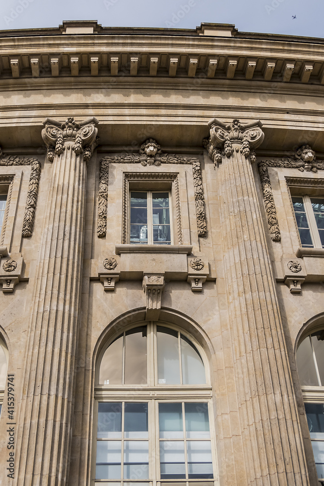 Architectural details of Grand Palace (Grand Palais des Champs-Elysees ...