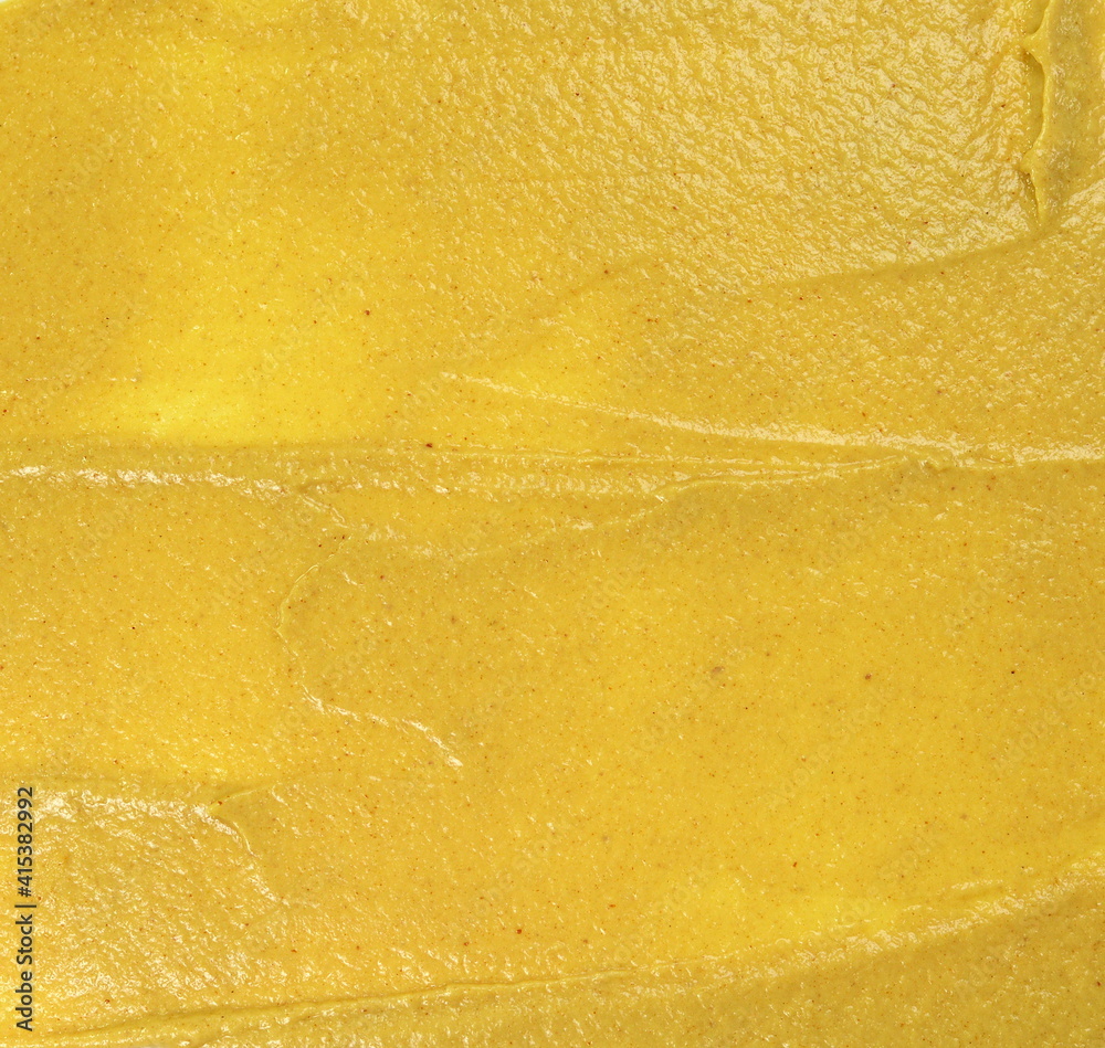 Mustard sauce texture background, top view. Yellow mustard sauce ...