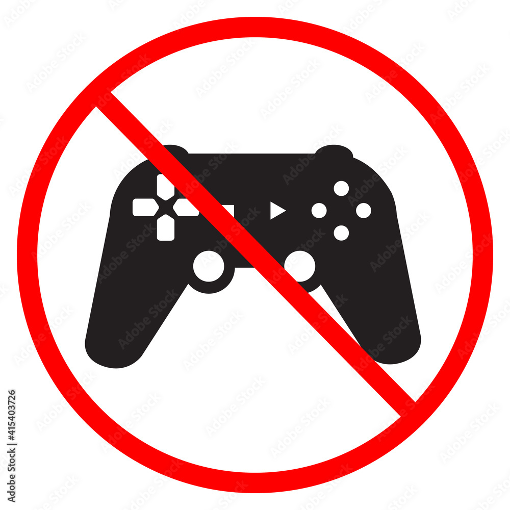 Vecteur Stock no play a game icon on white background. do not play a ...