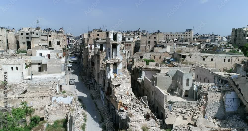 The streets of the historic city centre of Aleppo in Syria. We still ...