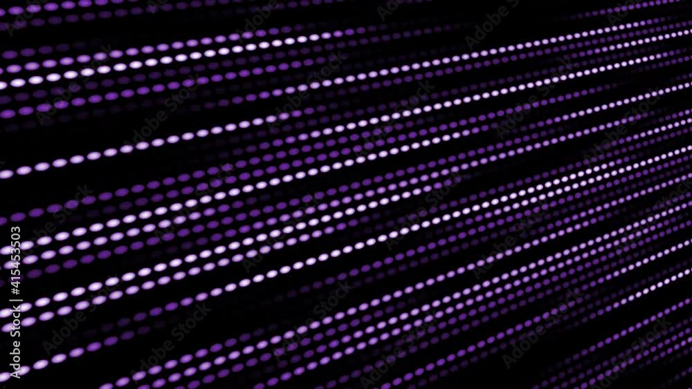Abstract motion background, purple dots moving from left to right in a ...