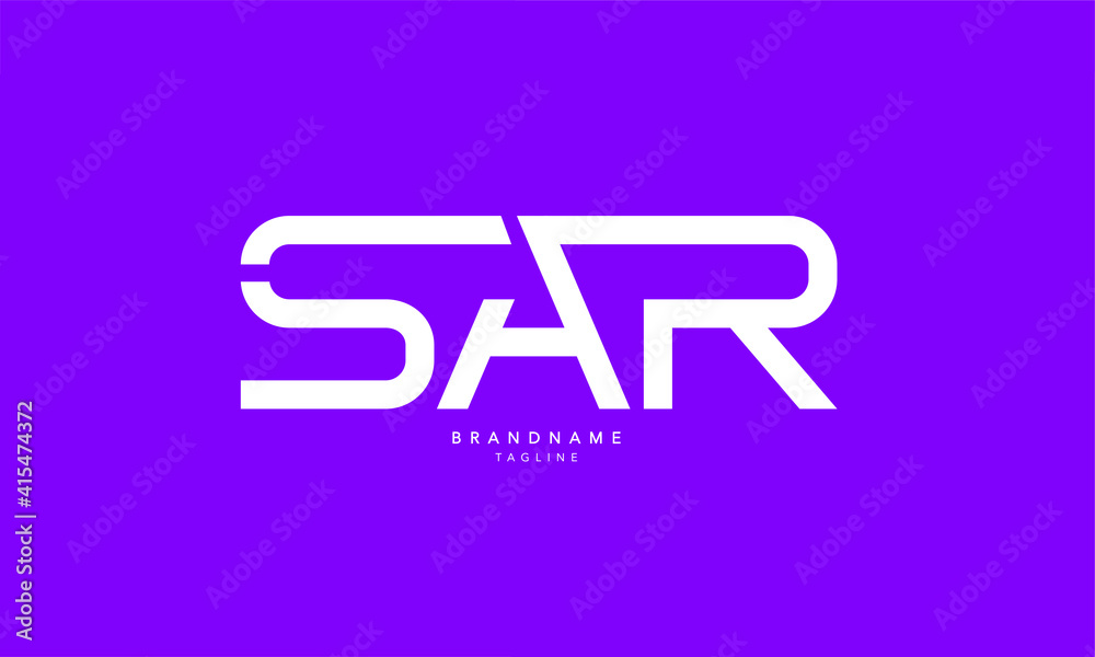 Alphabet letters Initials Monogram logo SAR, SA, AR Stock Vector ...