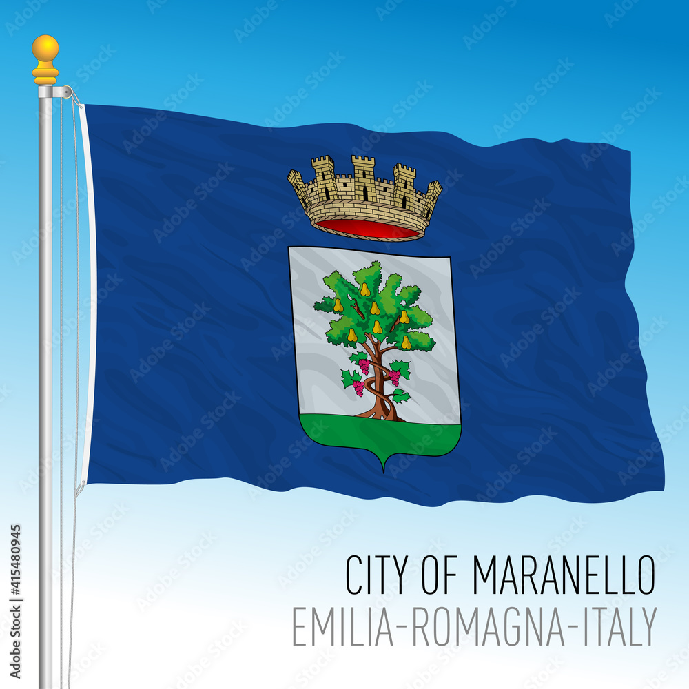 Flag of the city of Maranello, Modena, Emilia-Romagna, Italy, vector ...