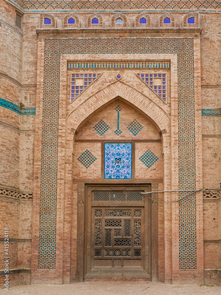 Detail of beautiful medieval islamic architecture at historic Shah Rukn ...