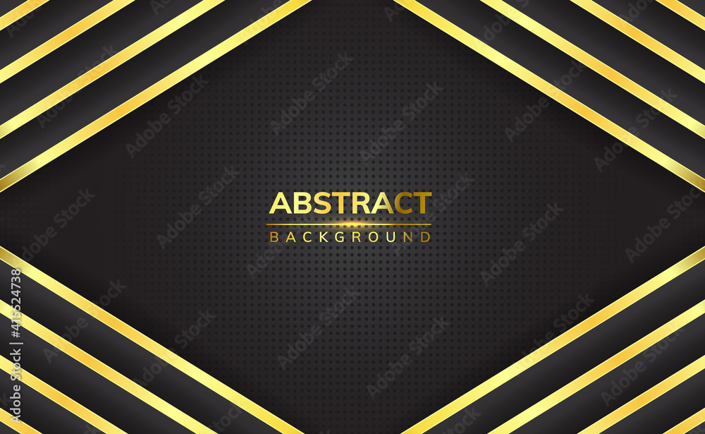 Modern professional black luxury golden abstract technology background ...