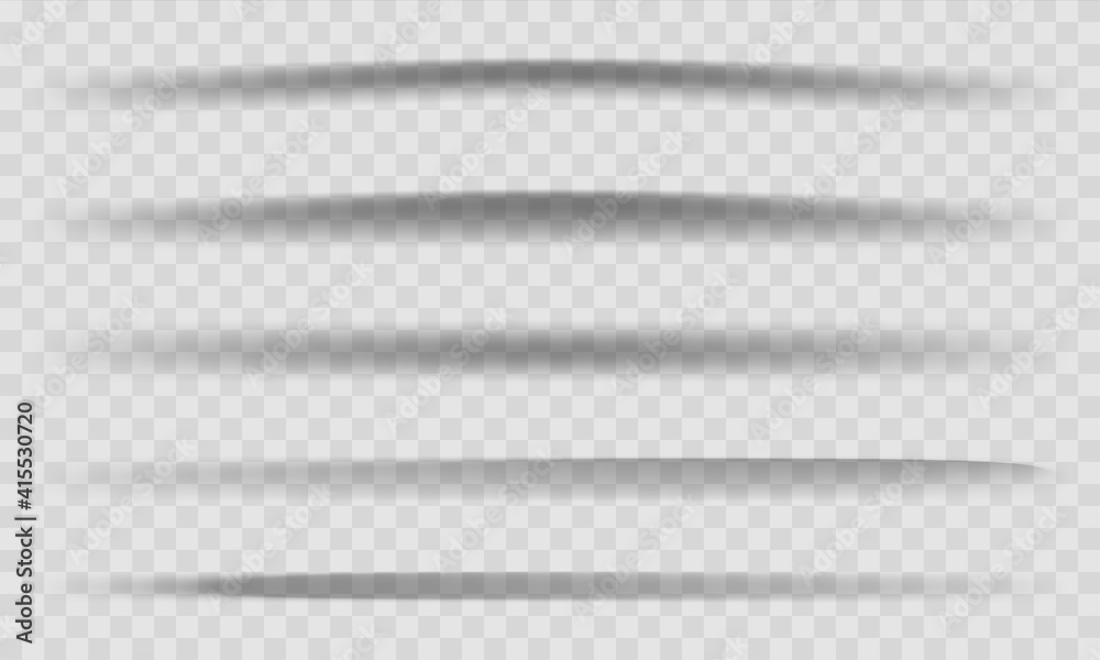 Set of vector realistic transparent shadows. Vector illustration ...