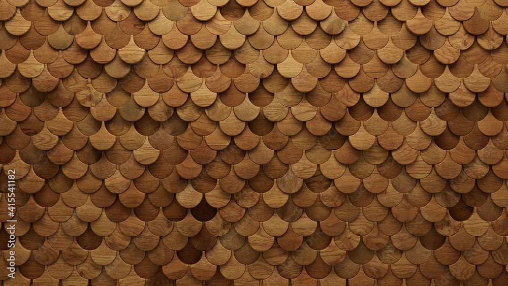 Wood Block Wall background. Mosaic Wallpaper with Light and Dark Timber ...