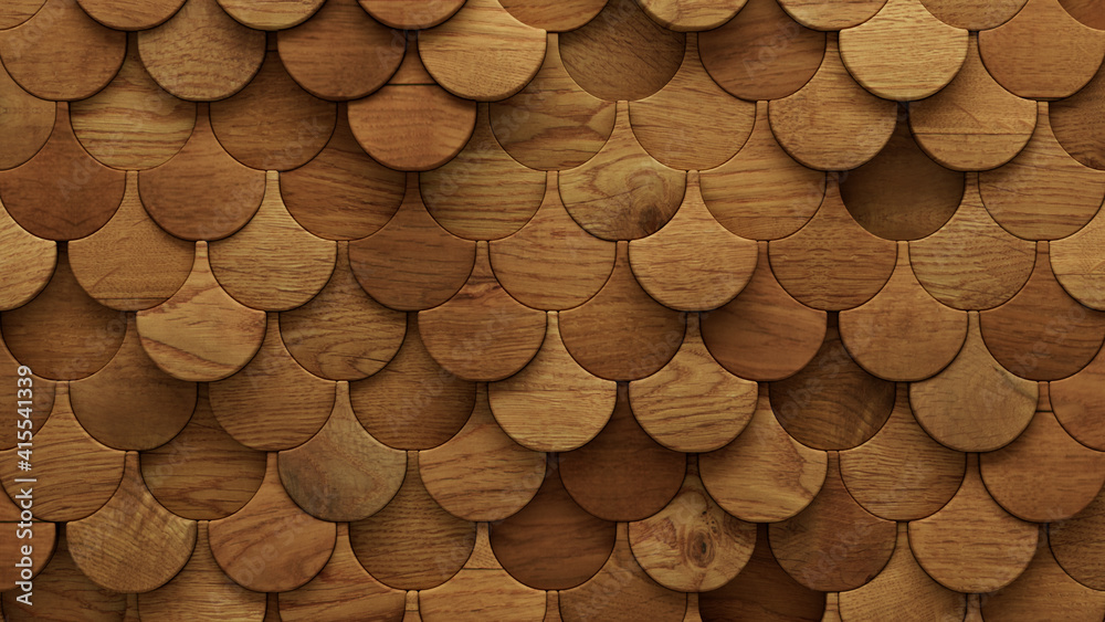 Wood Block Wall background. Mosaic Wallpaper with Light and Dark Timber ...