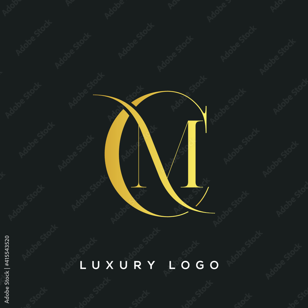 CM letter logo alphabet monogram icon symbol Stock Vector | Adobe Stock