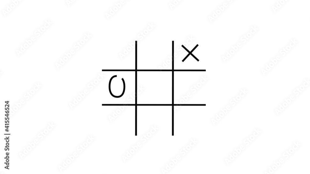 Logical thinking concept. Tic-tac-toe, noughts and crosses or Xs and Os ...