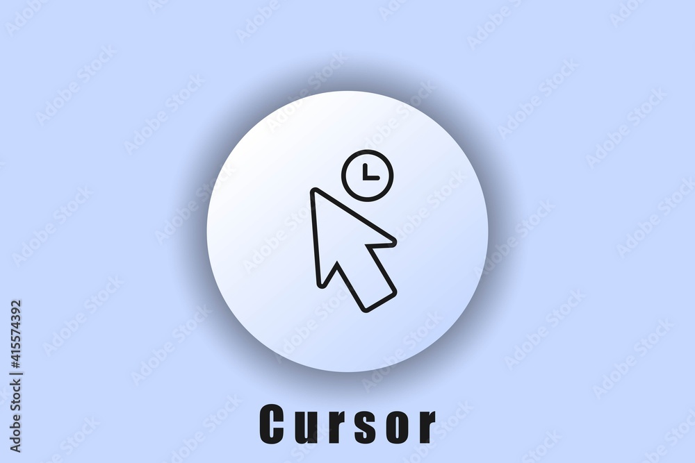 Cursor pointer, logo, cursor icon. click icon, loading cursor, computer ...