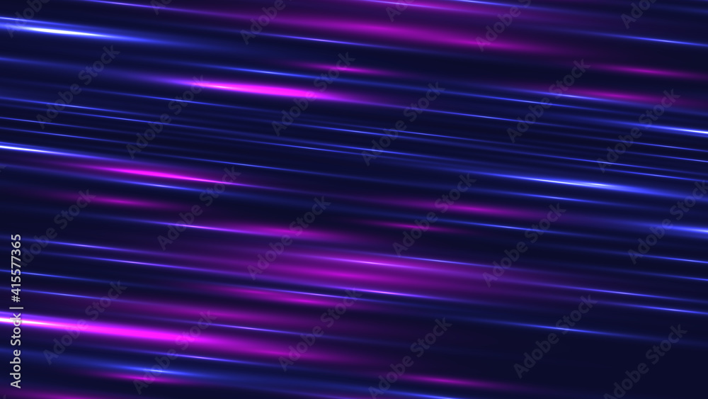 Neon abstract lines design on gradient background. Futuristic ...