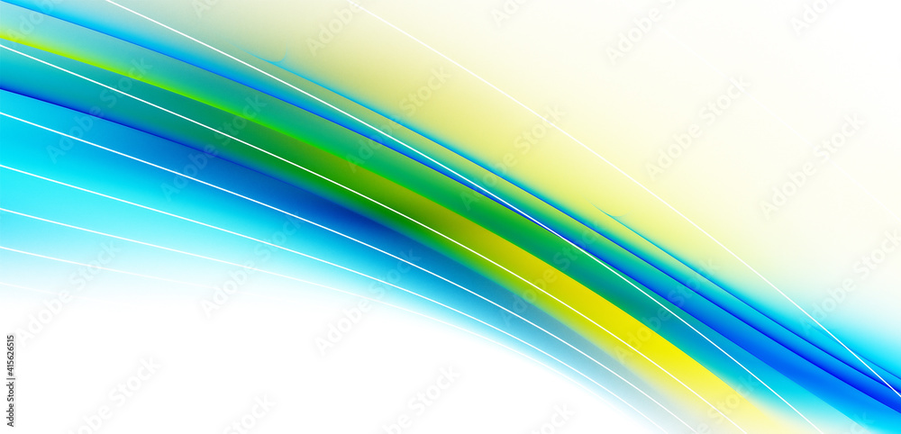 abstract blue green lines waves background texture Stock Illustration ...