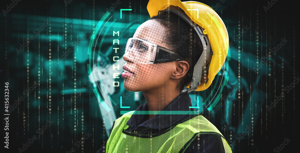 Facial recognition technology for industry worker to access machine ...