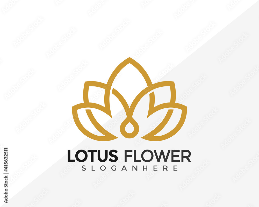 Luxury Lotus Flower Logo Design. Creative Idea logos designs Vector ...