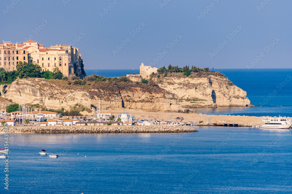 Tropea, Italy August 2020: Landscape of Tropea and the Sanctuary of ...
