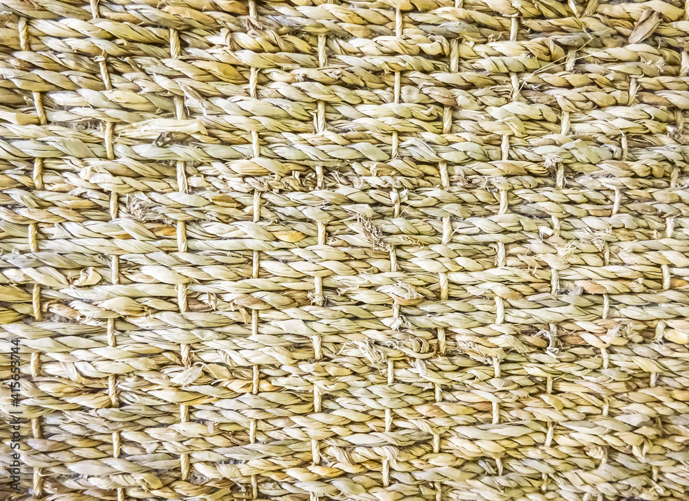 Panorama de fond de sisal pour création d'arrière-plan. Effet tapis en ...