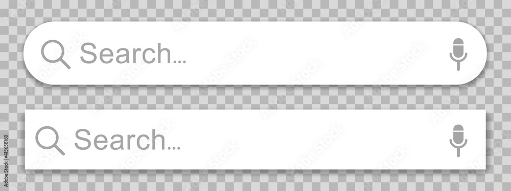 Set of search bar web page internet browser button, search box template ...