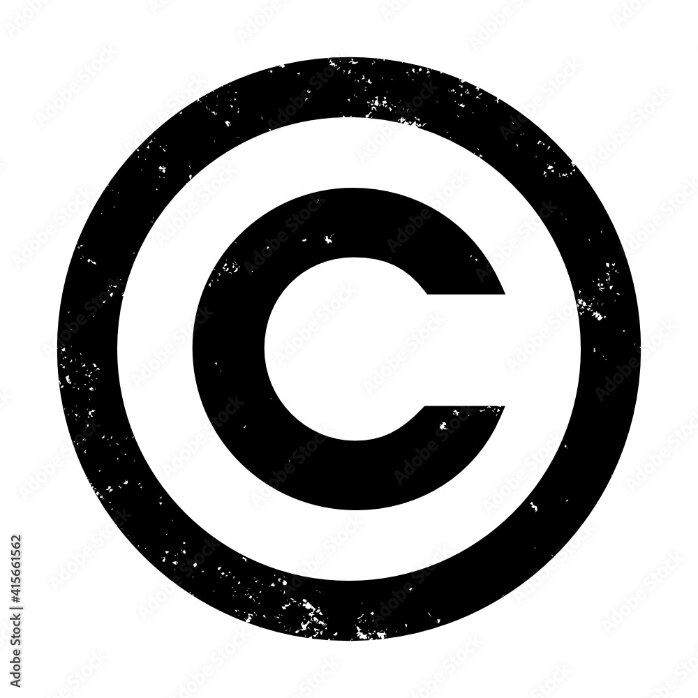Poster C - Copyright and Registered trademark stamp symbol – Muurposter ...