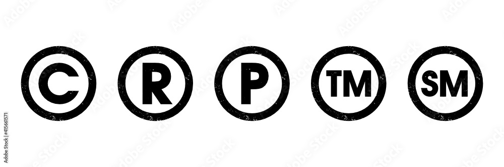 C R P TM SM - Copyright and Registered trademark symbol Stock Vector ...