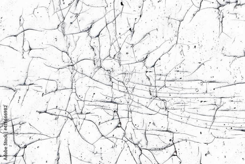 White paint black cracks background. Scratched lines texture. White and ...