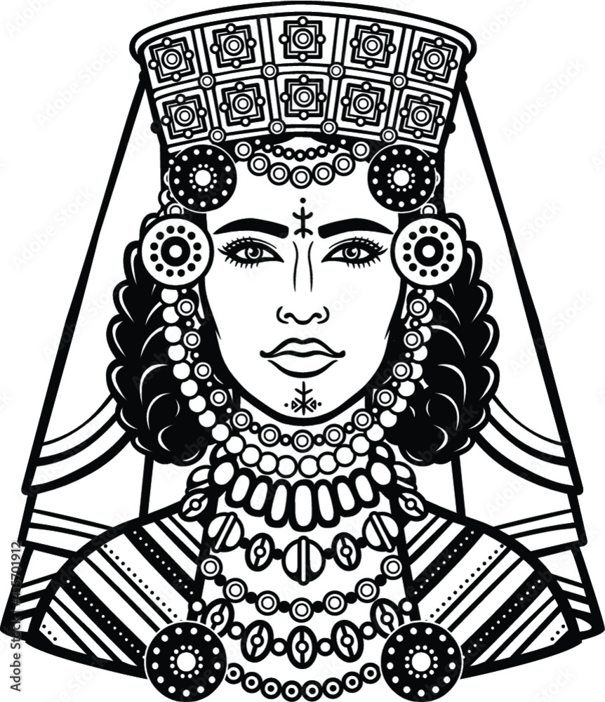 African Crown Drawing