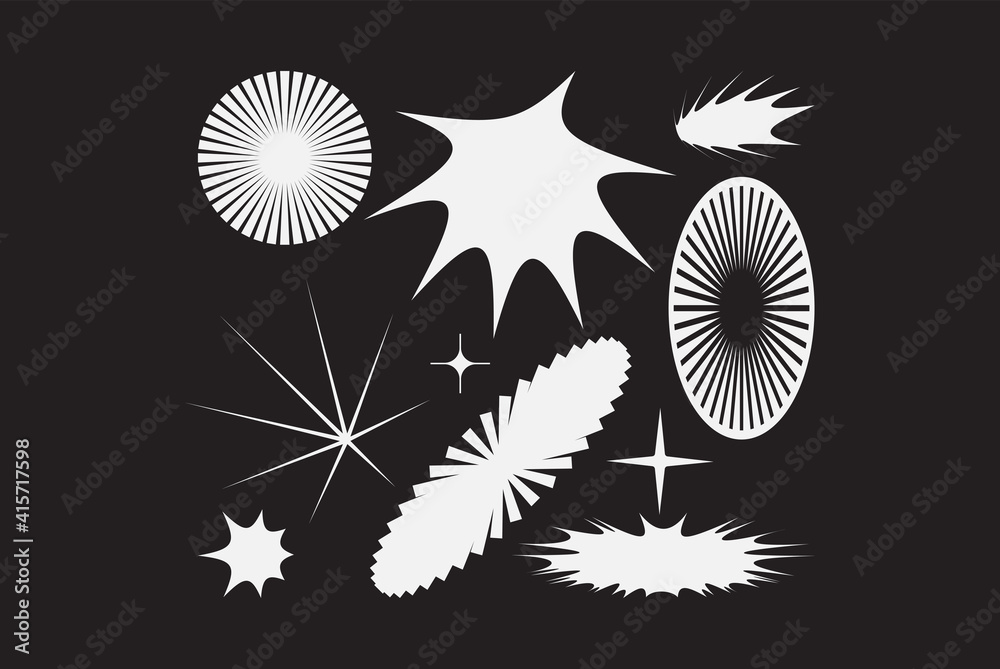 Universal Basic Vector Star Shapes Set Stock Vector | Adobe Stock