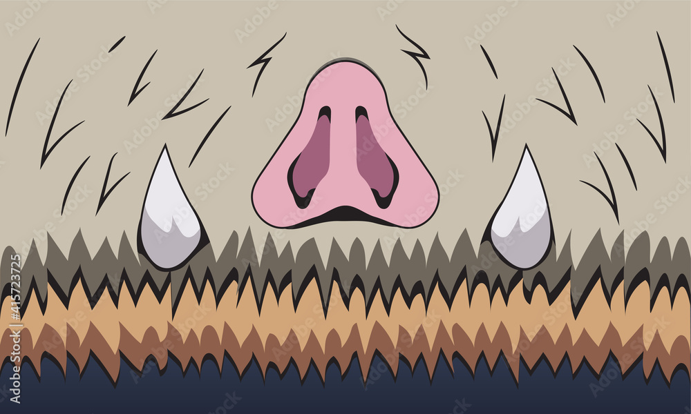 Boar wallpaper, boar background, Inosuke Hashibira, Demon Slayer ...