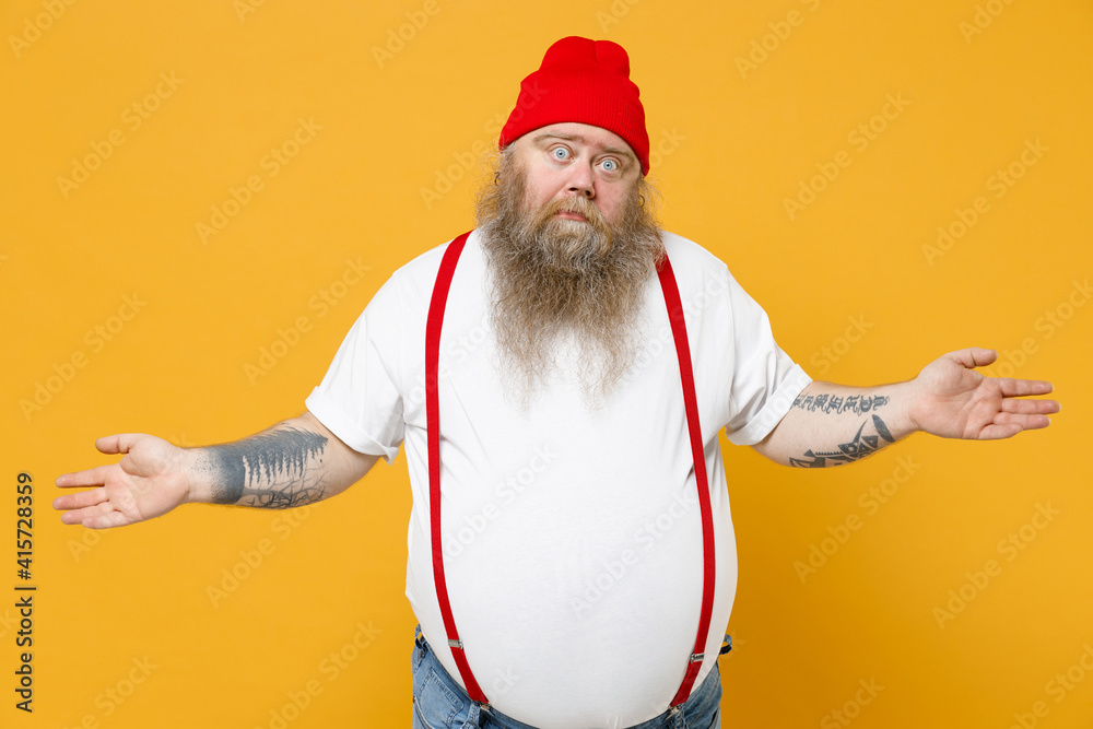 Fat pudge obese chubby overweight tattooed blue-eyed bearded mistaken ...