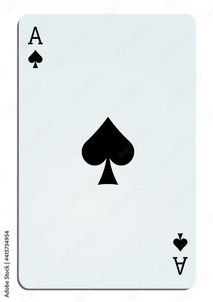 As de pique sur fond blanc Stock Vector | Adobe Stock