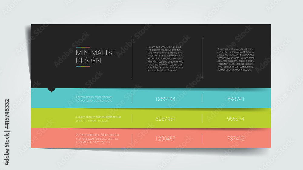 Table template, banner, infographic, diagram, chart, column. Stock ...
