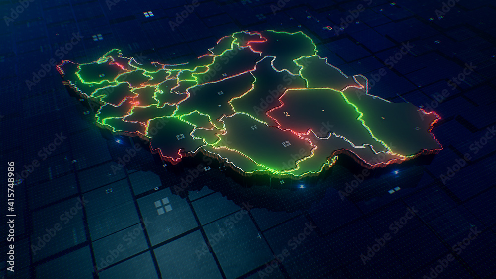Iran map Digital background 4k Stock Illustration | Adobe Stock