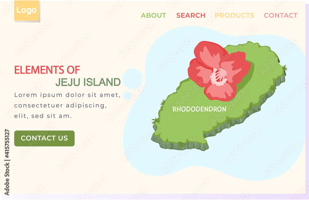 Welcome to Jeju island in South Korea, traditional landmarks, symbols ...