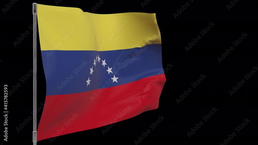 Vidéo Stock Venezuela waving flag seamless loop animation. 4k Alpha ...