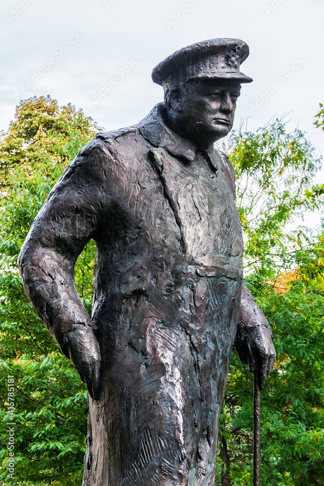 Winston Churchill Statue (1998) near Petit Palais, at Avenue Winston ...