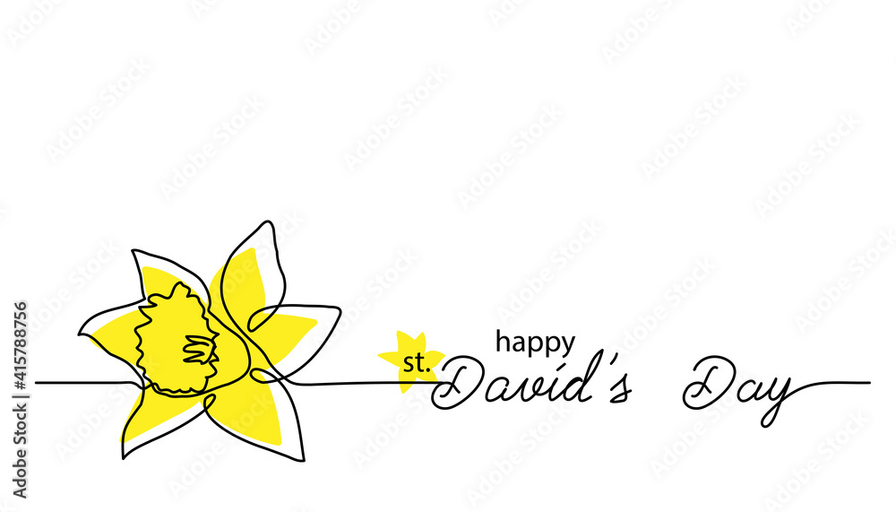 Saint David s day feast simple vector banner, poster, background. One ...