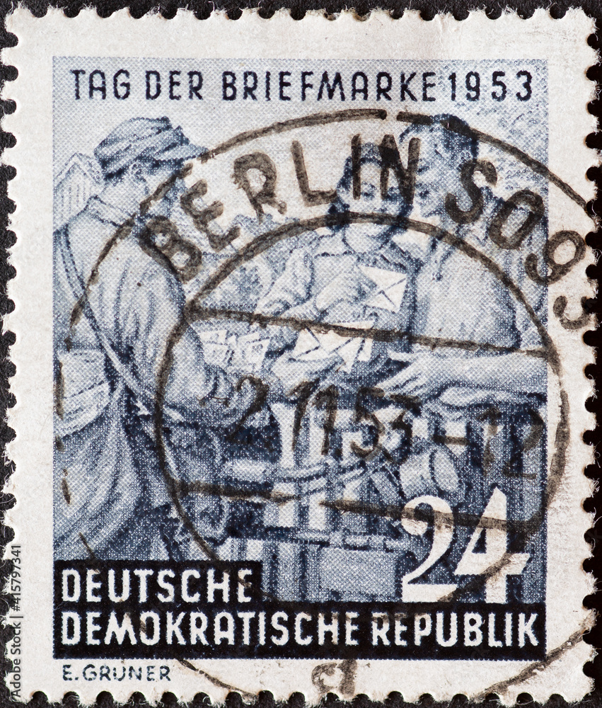 GERMANY, DDR - CIRCA 1953 : a postage stamp from Germany, GDR showing a ...